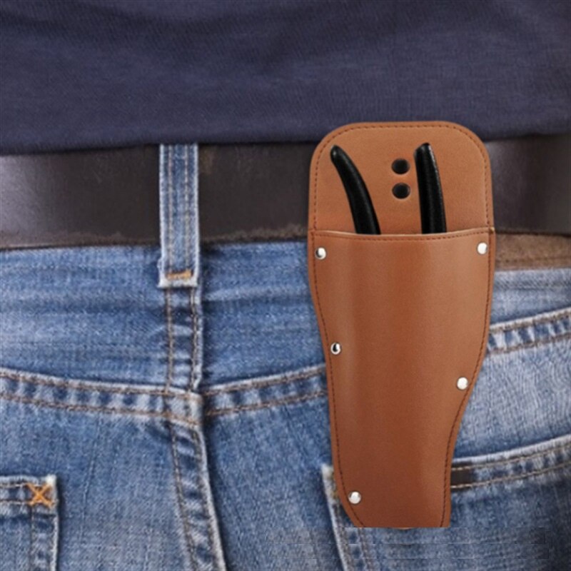 Teaca pentru foarfeca de gradina, SUNMOSTAR, Piele, Maro - eMAG.ro