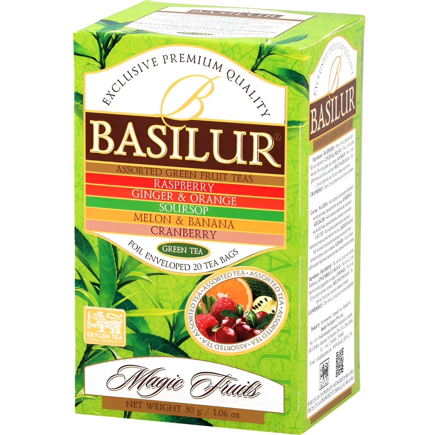 Ceai verde ceylon asortat cu fructe, 5 sortimente, colectia "Magic ...