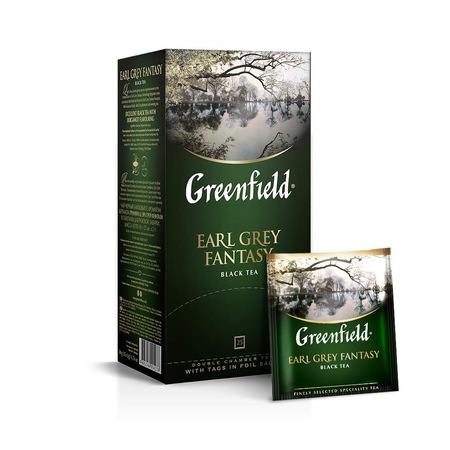 Ceai negru Greenfield Earl Grey Fantasy, 25 pliculete*2 g, cu aroma de bergamota - eMAG.ro