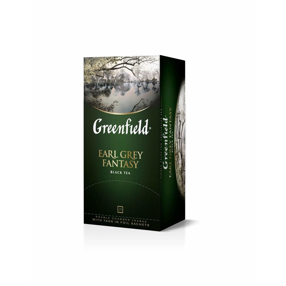 Ceai negru Greenfield Earl Grey Fantasy, 25 pliculete*2 g, cu aroma de ...