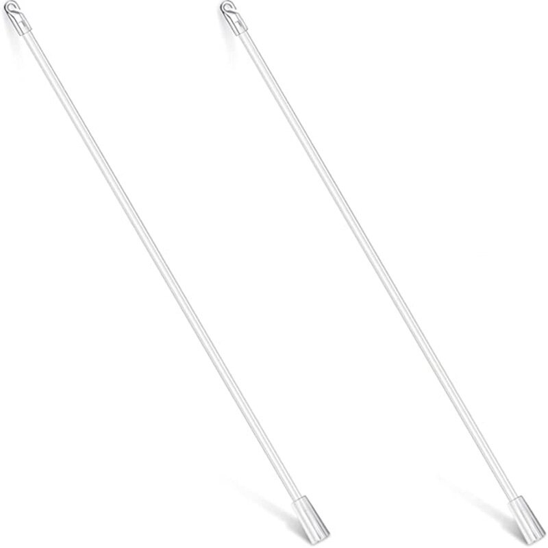 Set 2 tije pentru perdea, SUNMOSTAR, Plastic, Alb - eMAG.ro