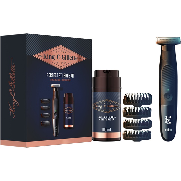 Комплект за стайлинг King C. Gillette: Тример Style Master + Хидратиращ ...