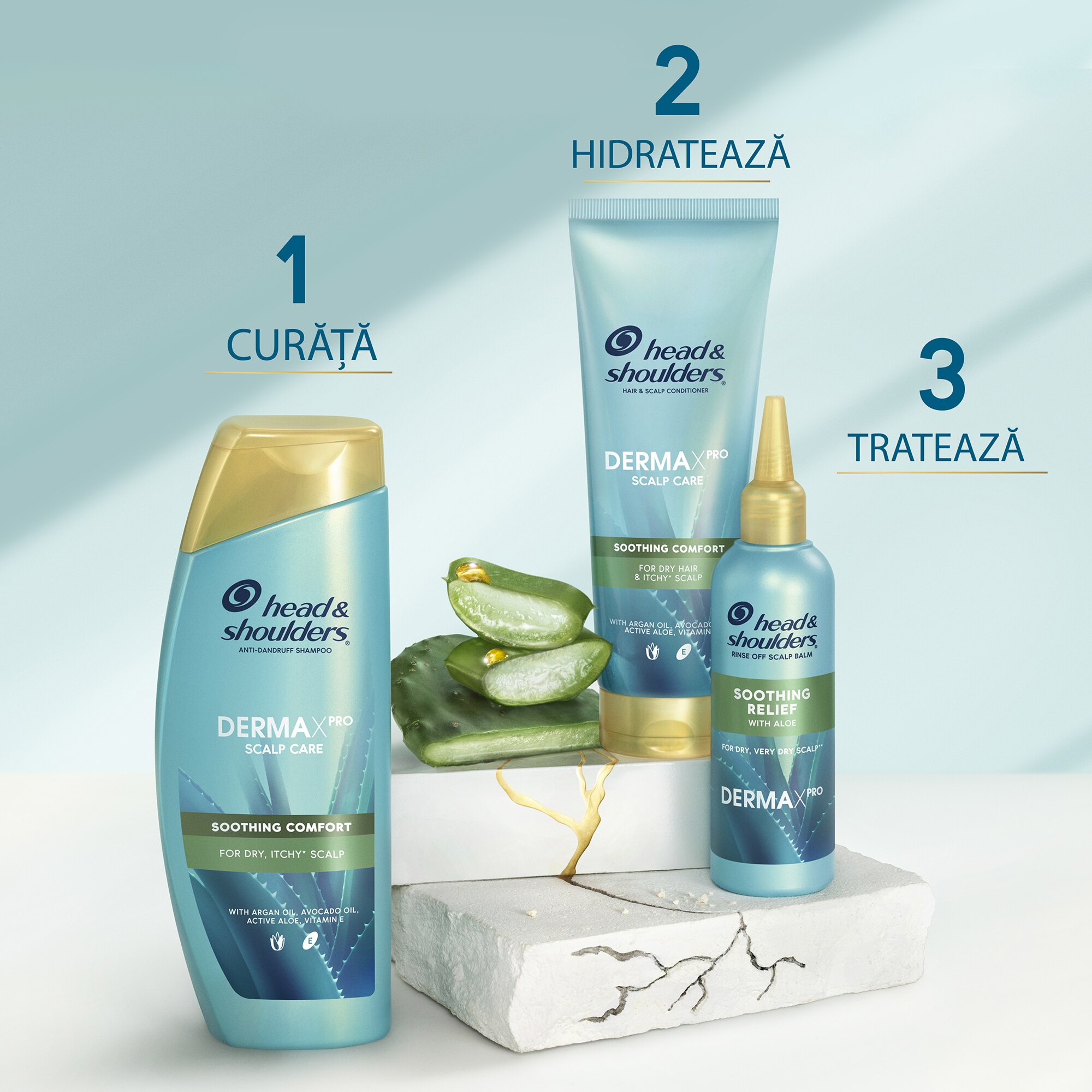 Set Cadou Head & Shoulders Derma X Pro Soothe: Sampon anti-matreata ...