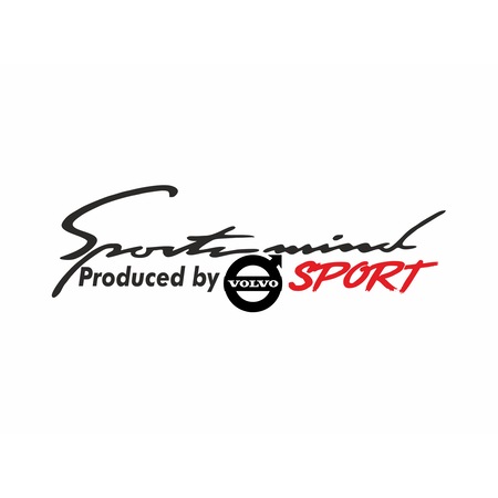Sticker auto, SportMind - VOLVO, negru-rosu, 21 x 6 cm - eMAG.ro