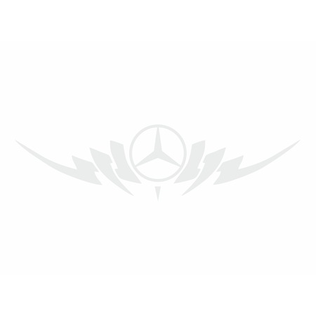 Sticker auto Mercedes, alb, 43x9,8 - eMAG.ro