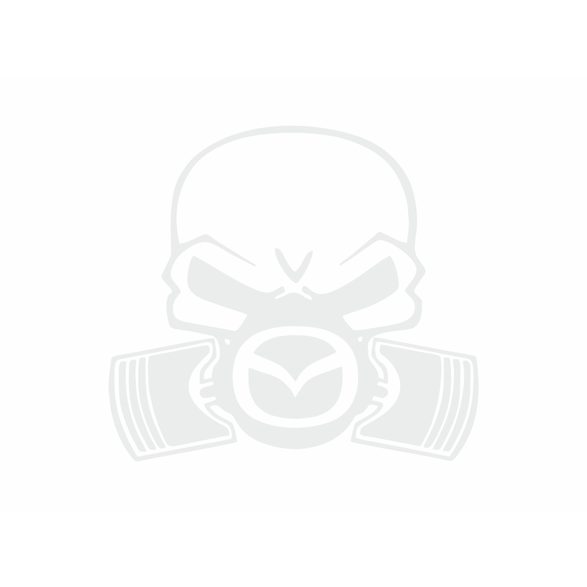 Sticker auto Mazda skull - craniu masca - masca de gaz toxic, alb ...