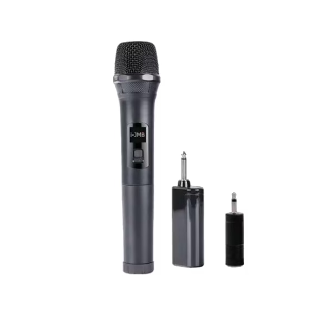 Безжичен караоке микрофон с 2 преходника Jack 3.5mm и Jack 6.35mm цвят ...