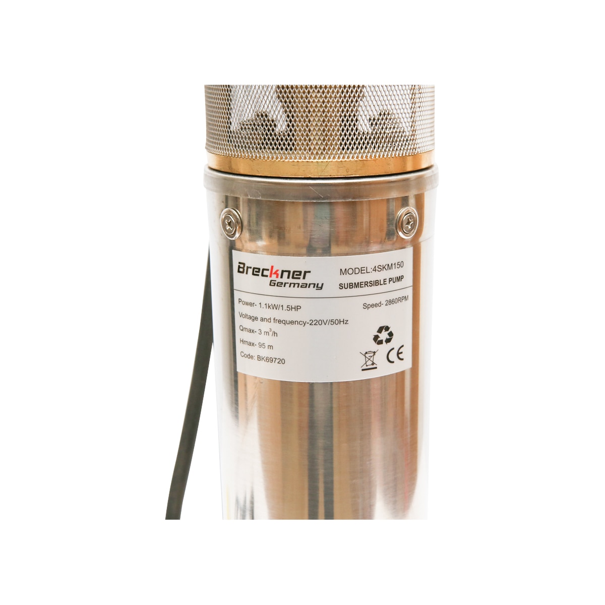 Потопяема дълбочинна помпа 750W, 50l/min H50m, 220V с контролен панел ...