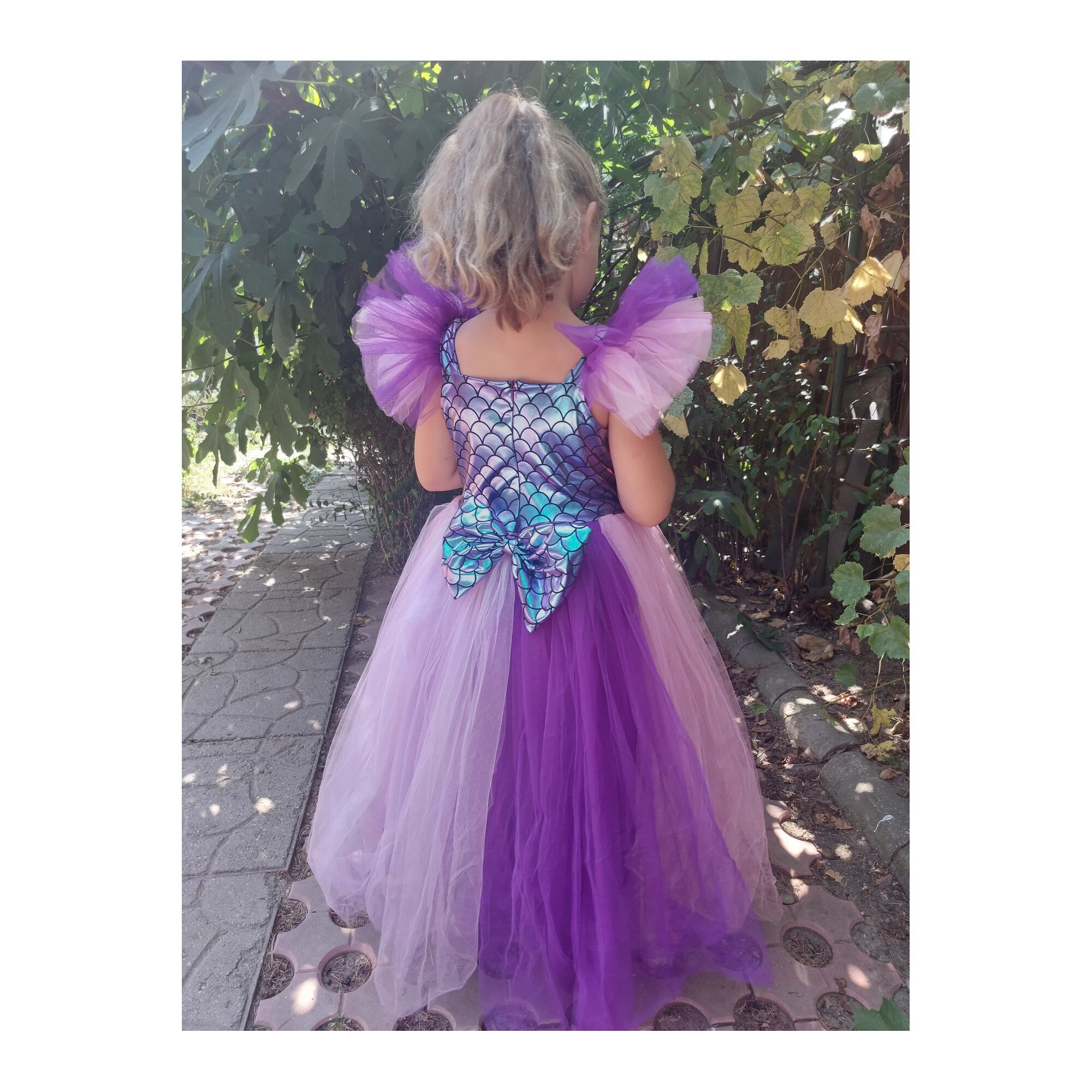 Set Rochie Eleganta pentru Fetite, cu Agrafa si Funda, Model Sirena ...