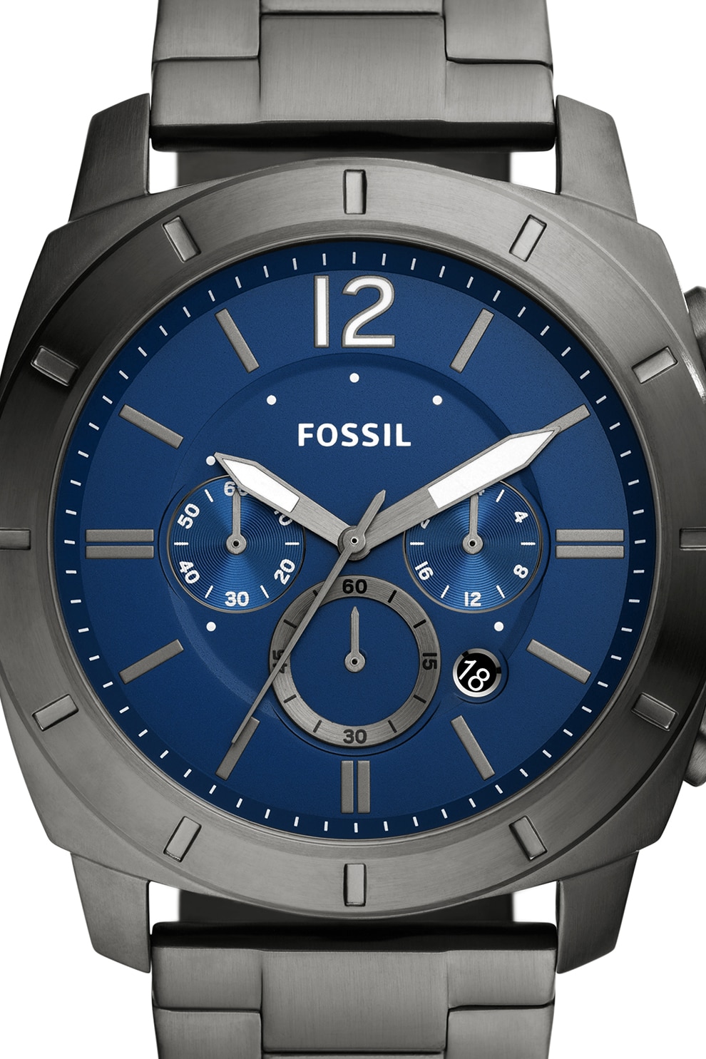 Fossil, Ceas cronograf de otel inoxidabil, Gri hematit - eMAG.ro