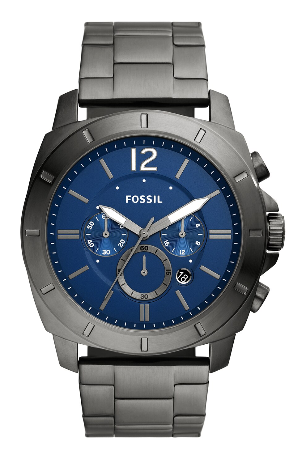Fossil, Ceas cronograf de otel inoxidabil, Gri hematit - eMAG.ro