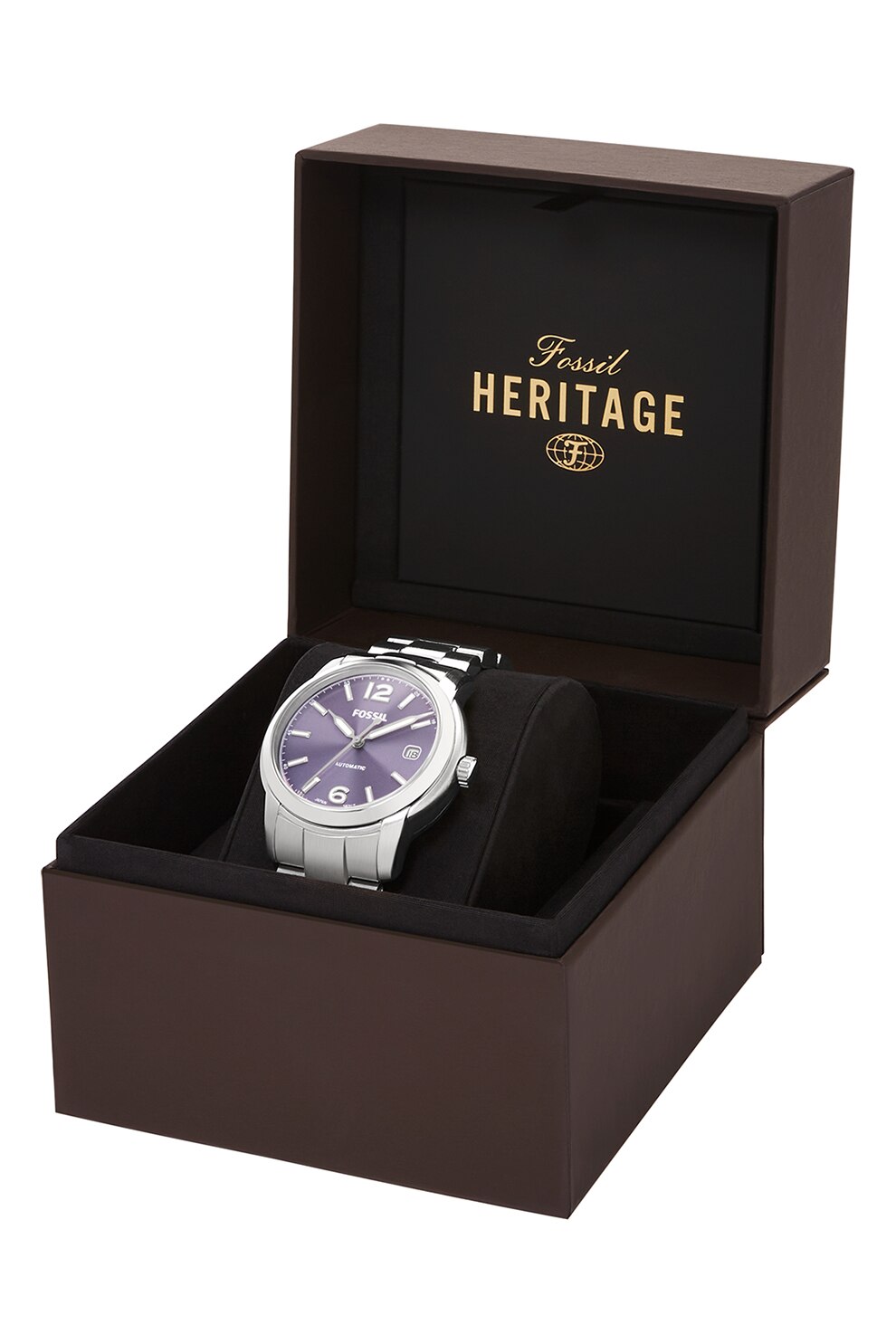 Fossil, Ceas automatic cu bratara metalica, Argintiu - eMAG.ro
