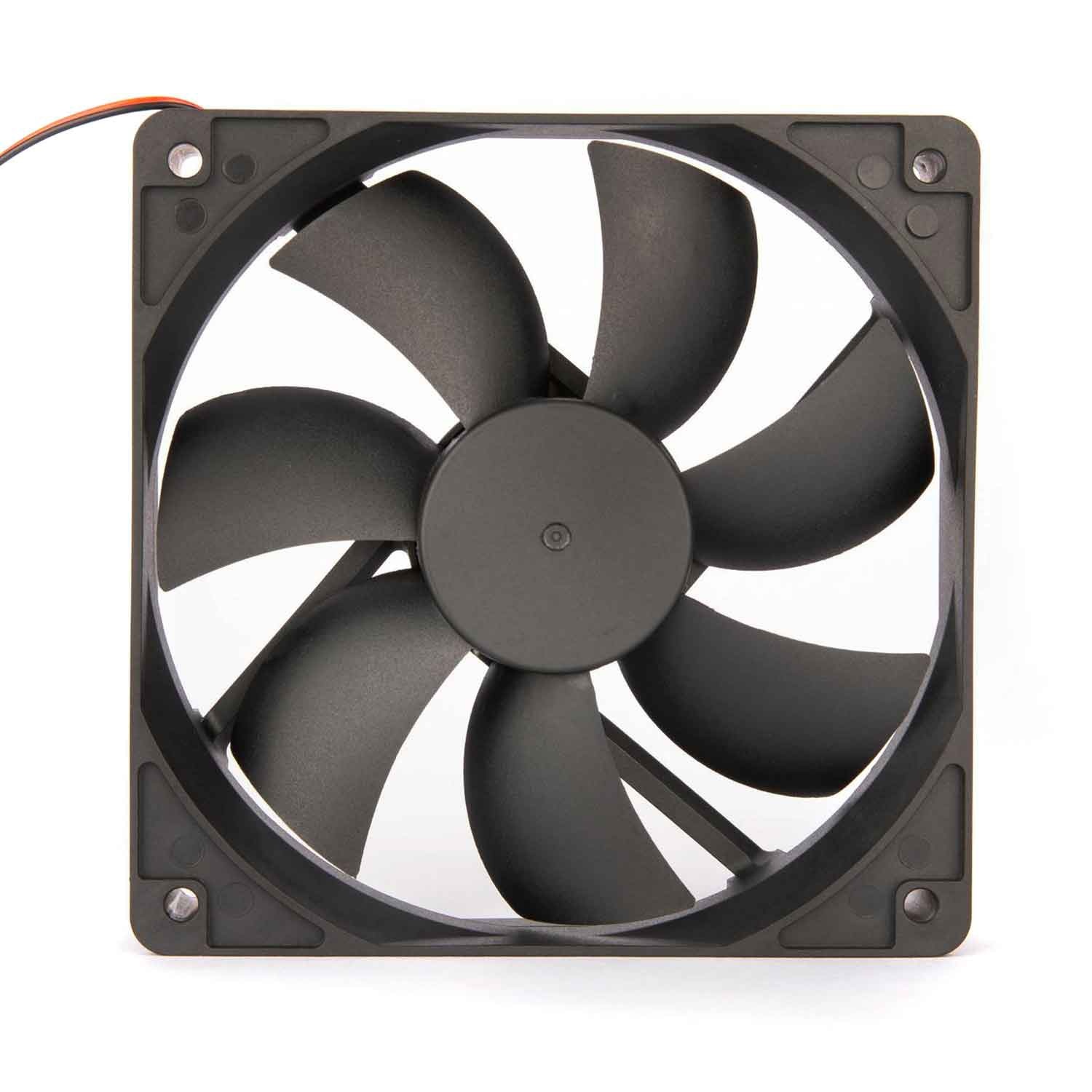 Ventilator PC, Elektroweb, 12V, 1200 rpm, Plastic, 120x120x25 cm, Negru ...