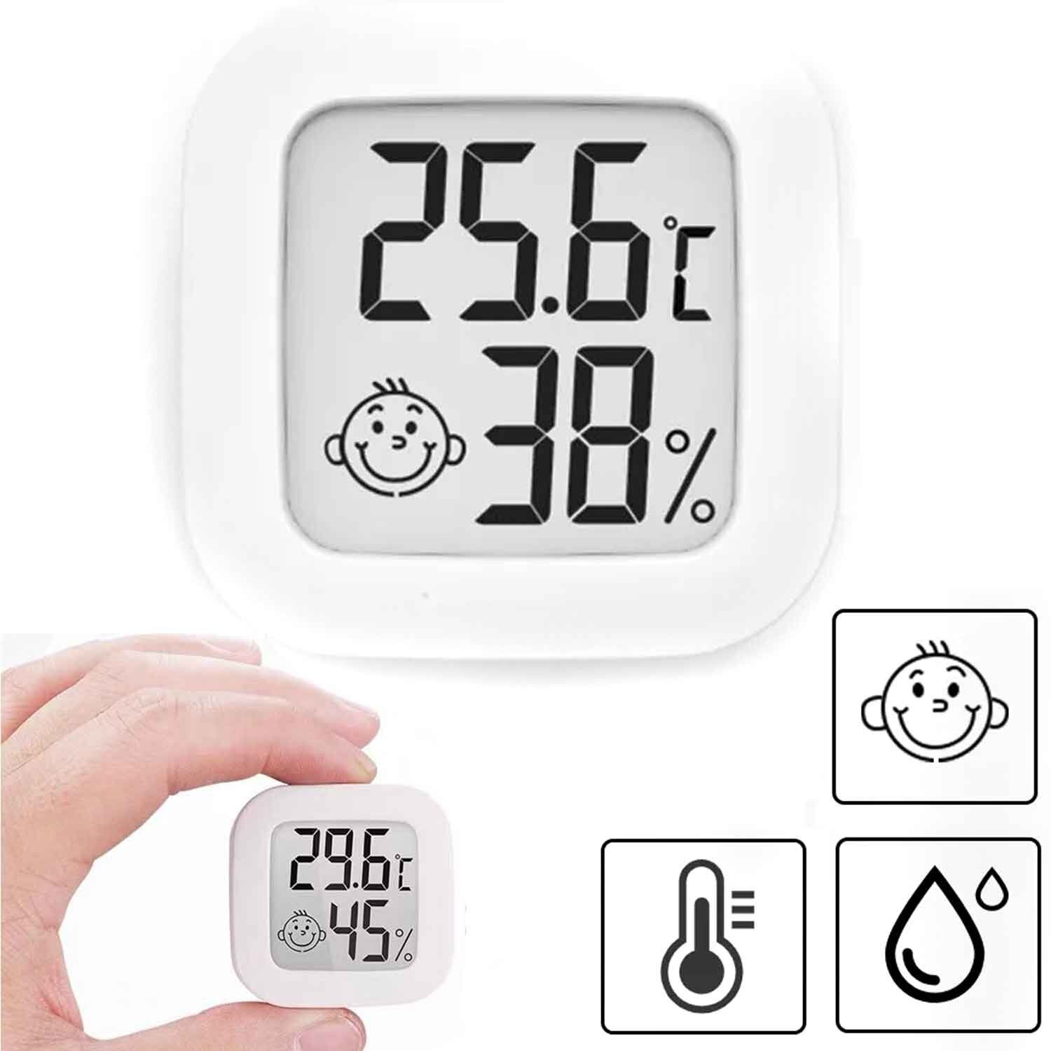 Termometru de camera mini LCD, Elektroweb, Alb, 43 x 43 mm - eMAG.ro