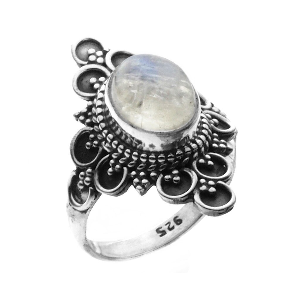 Inel din argint Mystic Stone - Piatra Lunii, 7/M/EU 54.4 - eMAG.ro