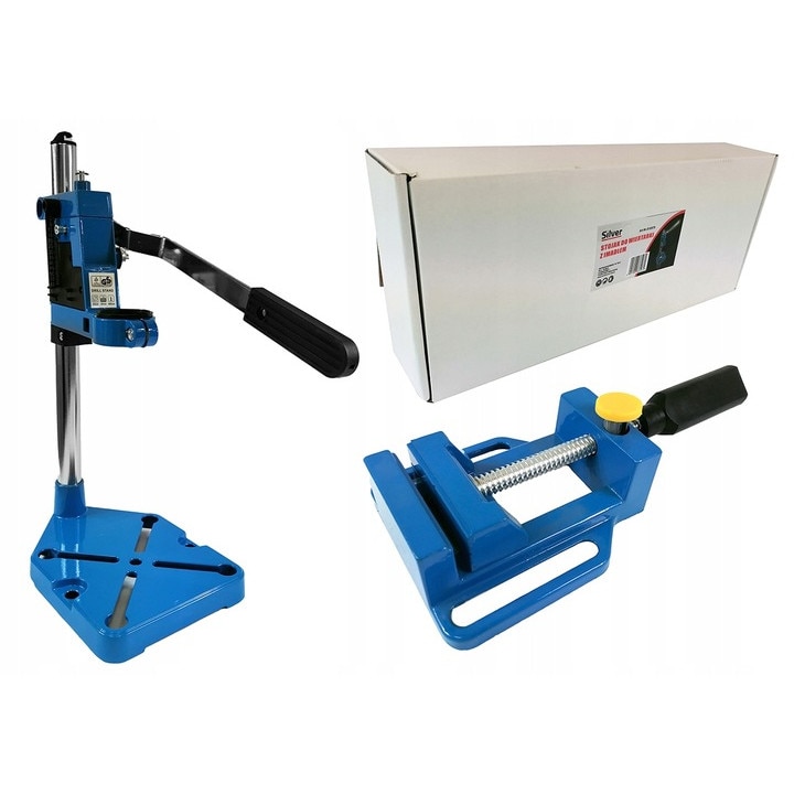 Stativ suport stand masina aparat gaurit cu nivel adancime + menghina ...