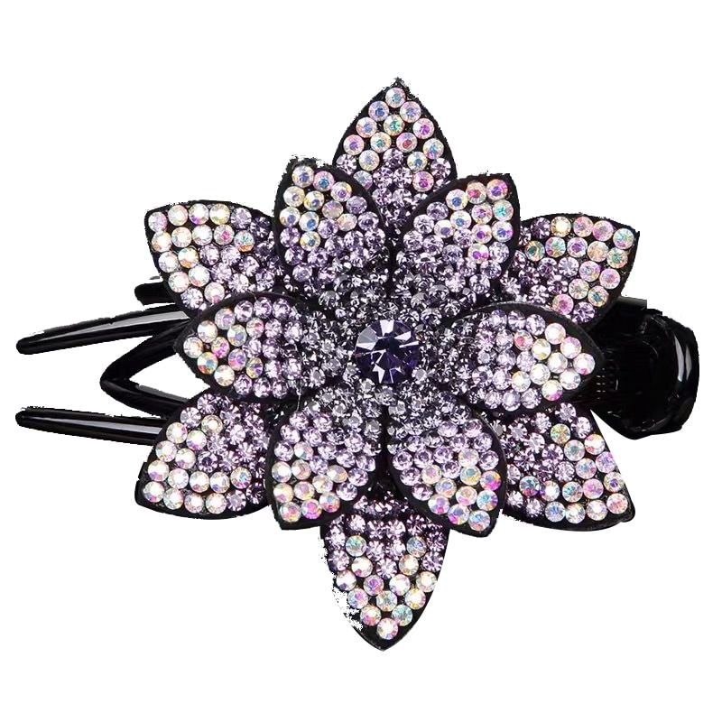 Clama de par, Sunmostar, Plastic/Rasina, Argintiu/Negru - eMAG.ro