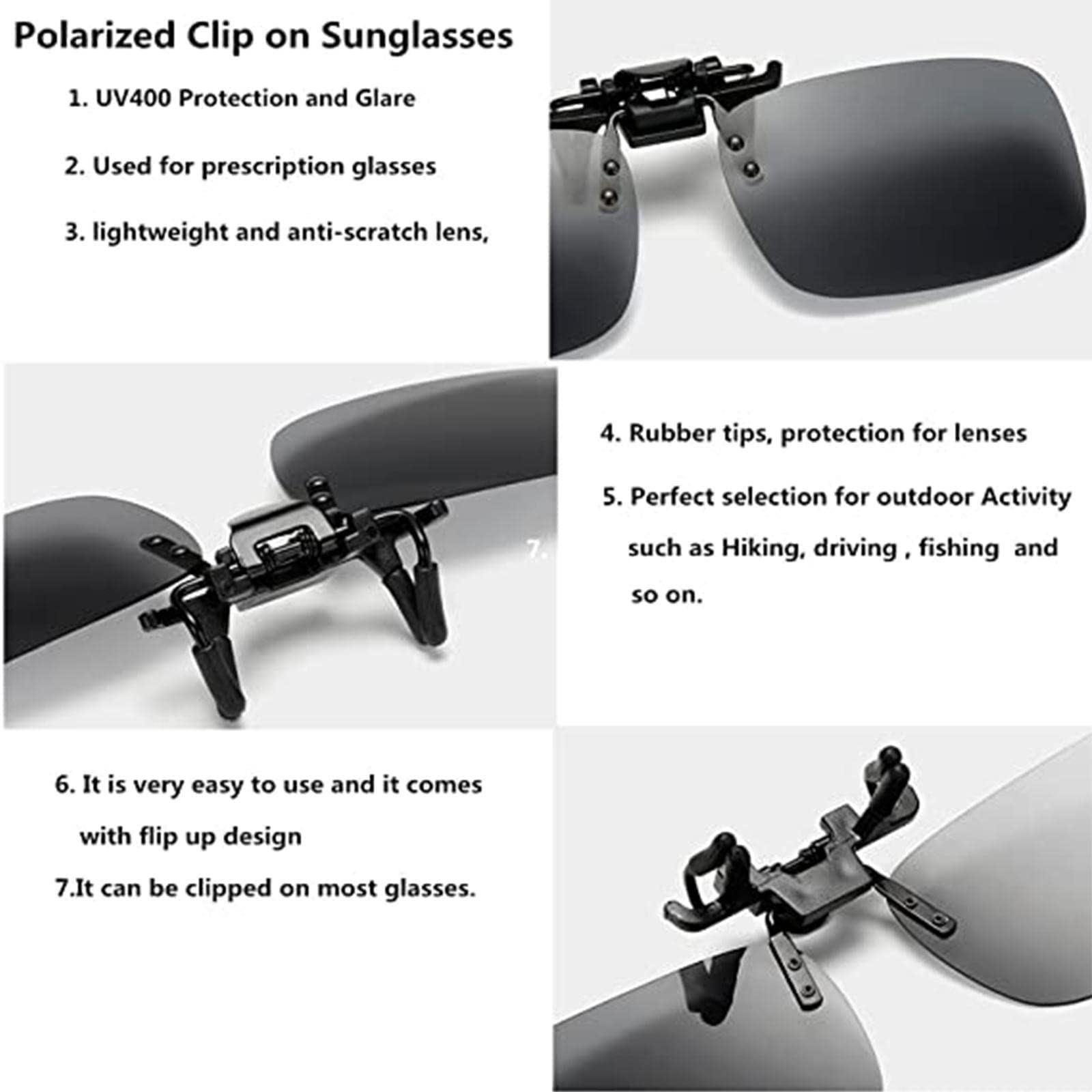 Set 3 Lentile polarizate pentru ochelari de vedere, Cafuneplus®, tip ...