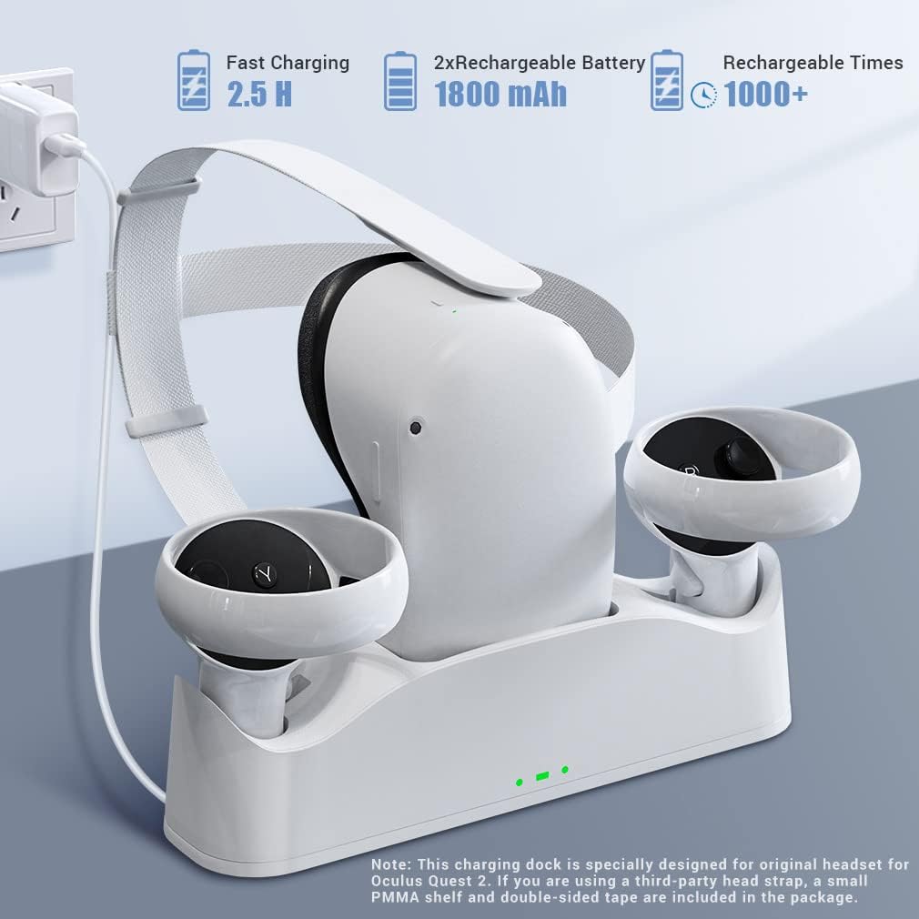 Statie incarcare VR, Compatibil Oculus Quest 2, Alb - eMAG.ro