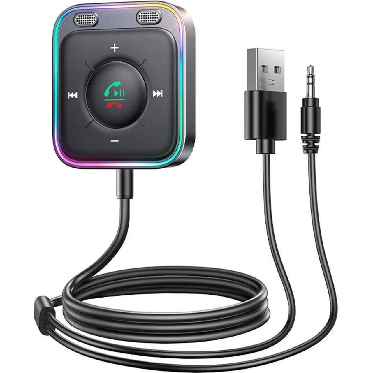 Modulator FM Joyroom Wireless Bluetooth, cu cablu de 2 m Gri - eMAG.ro