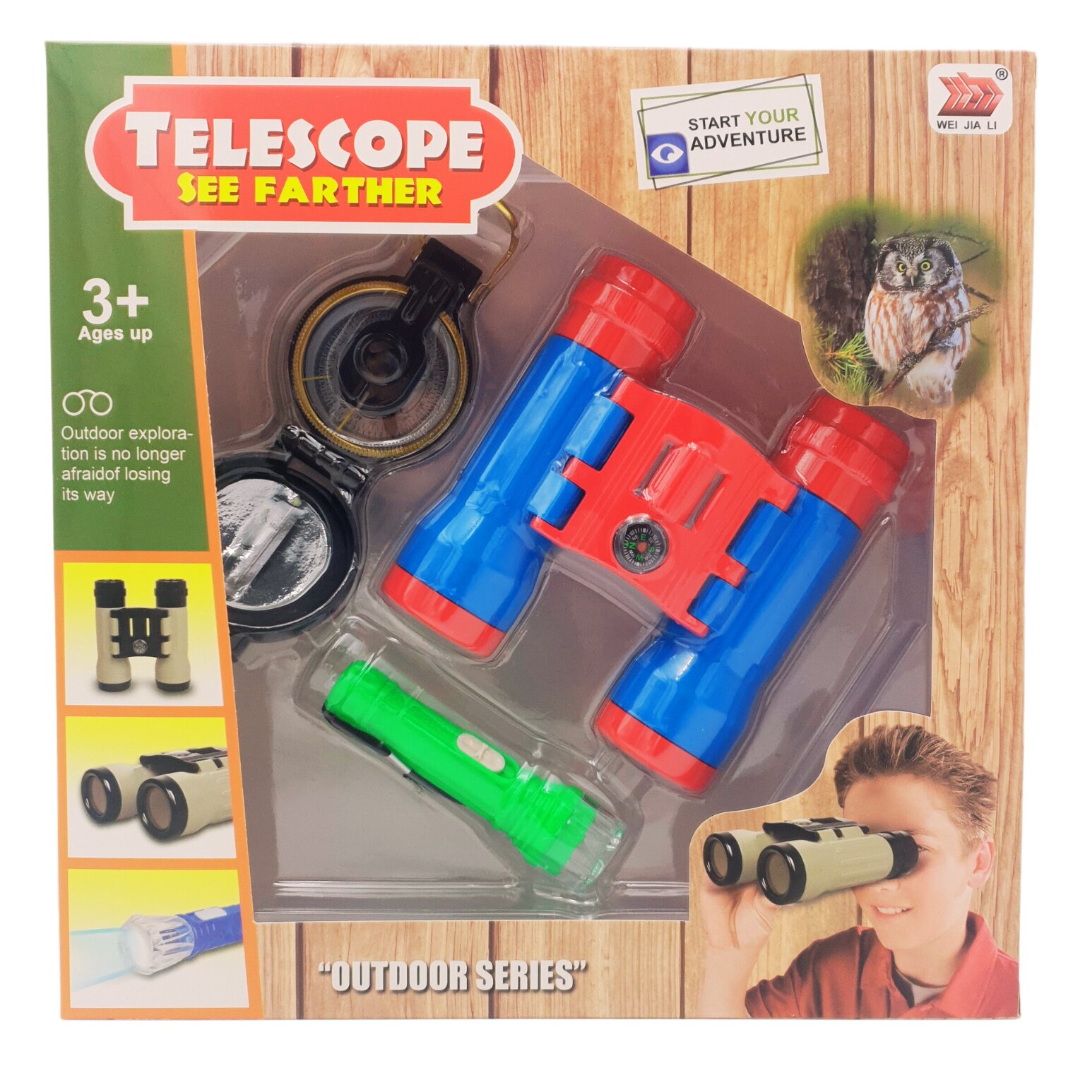 Set Cercetare pentru Explorarea Naturii, Binoclu, Busola, Lanterna ...