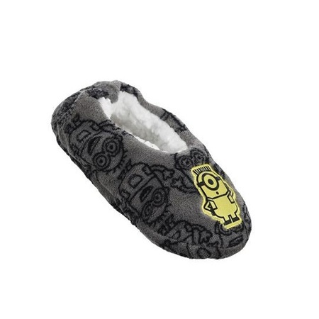 Botosei de casa, caldurosi, cu talpa antiderapanta, gri, 31-32, Minions ...