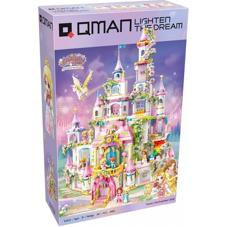 Конструктор, Qman, Princess Leah, Замък на мечтите и цветята, 2482 ...