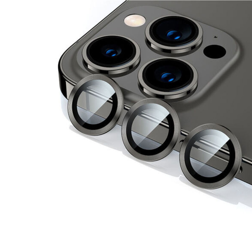 Стъклен протектор за камера DeTech, за iPhone 13 Pro / 13 Pro Max ...