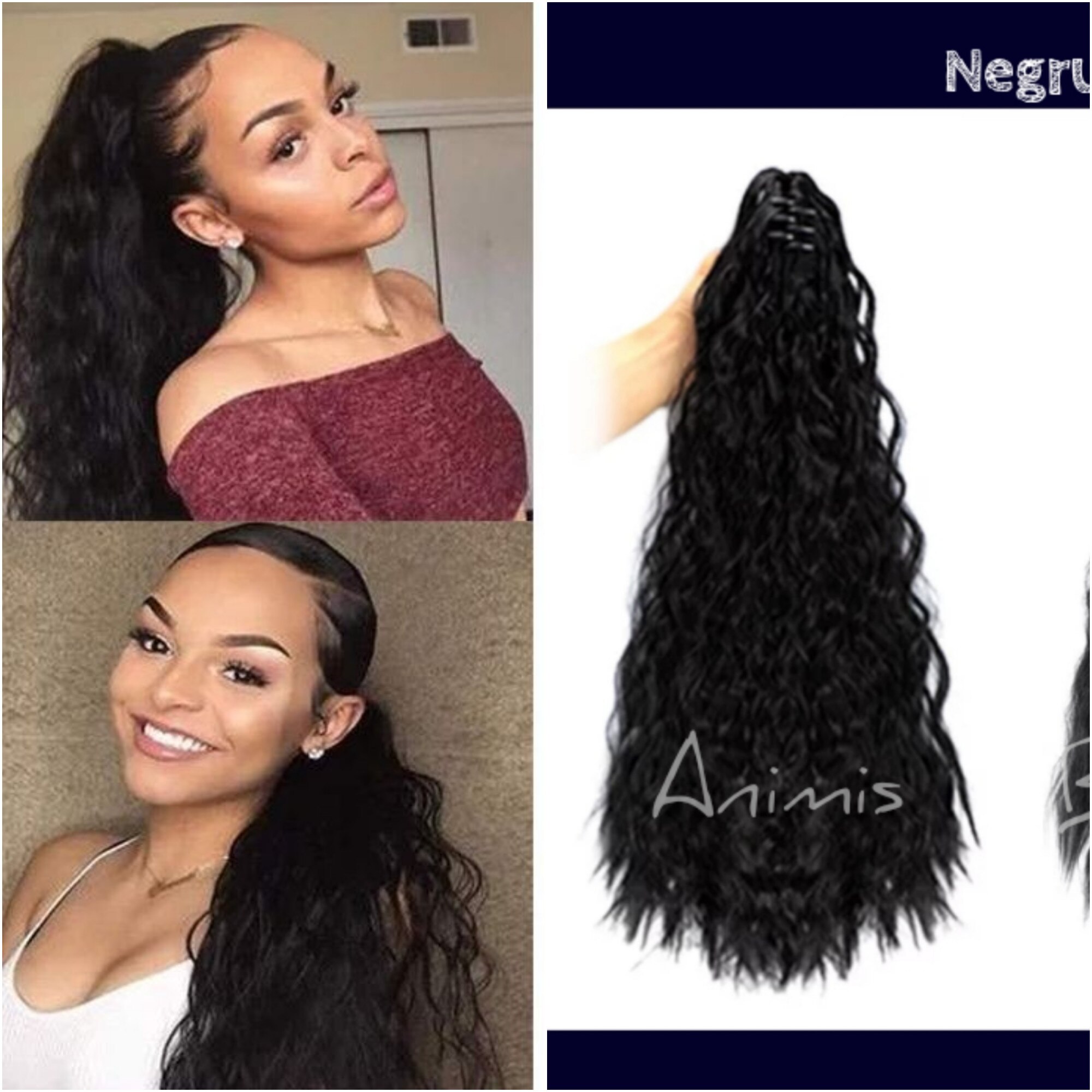 Coada par Neagra, creata, deasa, prindere tip cleste, 60 cm, Animis ...