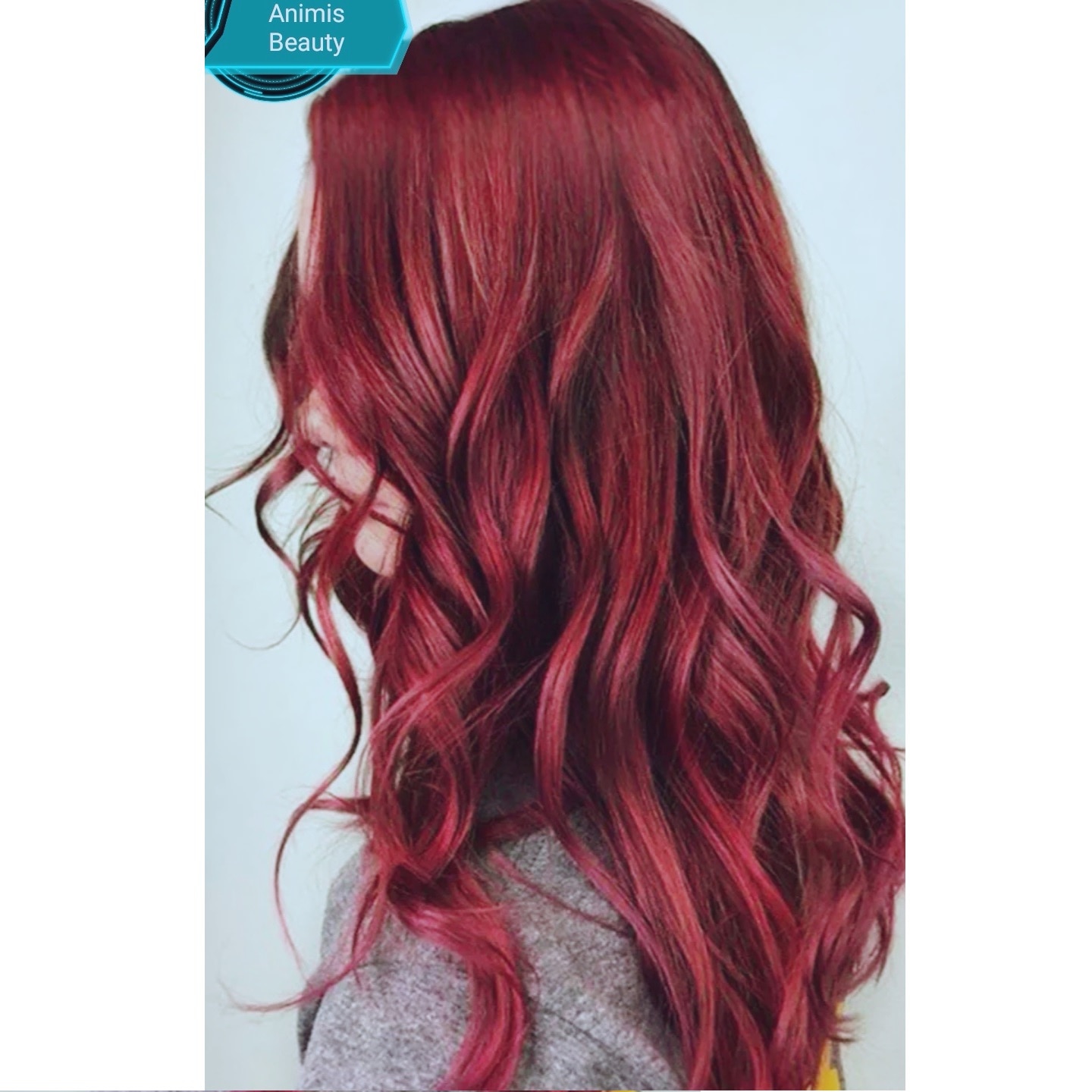 Extensii par ondulate clip-on Visiniu / Burgundy, 16 clipsuri, 55 cm ...