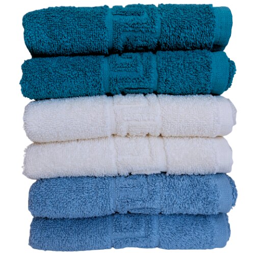 Set Prosoape Pufoase Hoteliere, 50cm x 90cm, 6 Piese, Model Greek, 100% ...