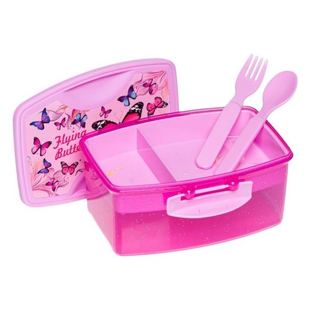 Caserola Alimente Roz Fluturi Jacqueline cu Accesorii 900ml - eMAG.ro