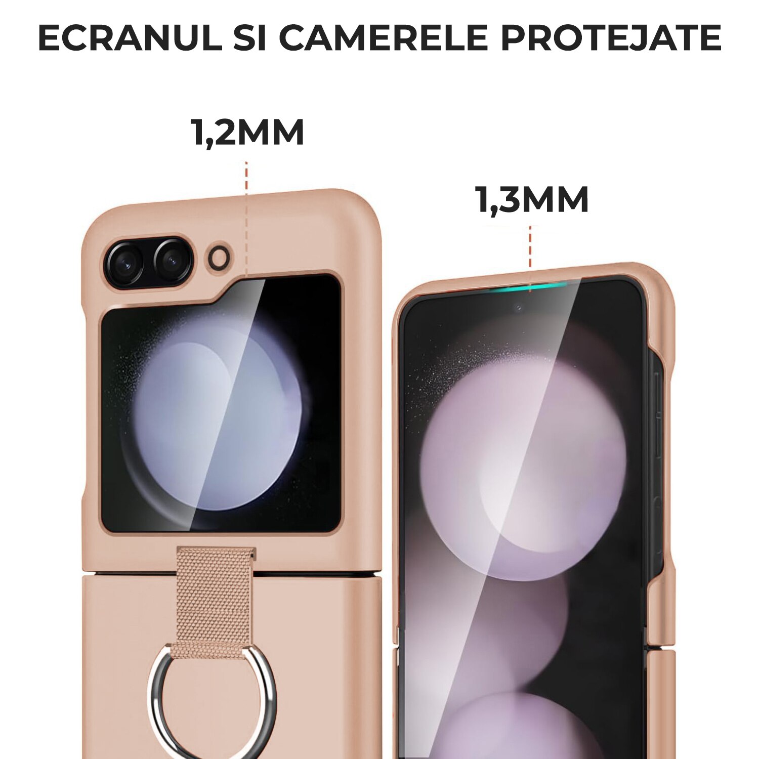 Husa Premium Protection Slim Matte cu Inel pentru Samsung Z Flip 5 ...