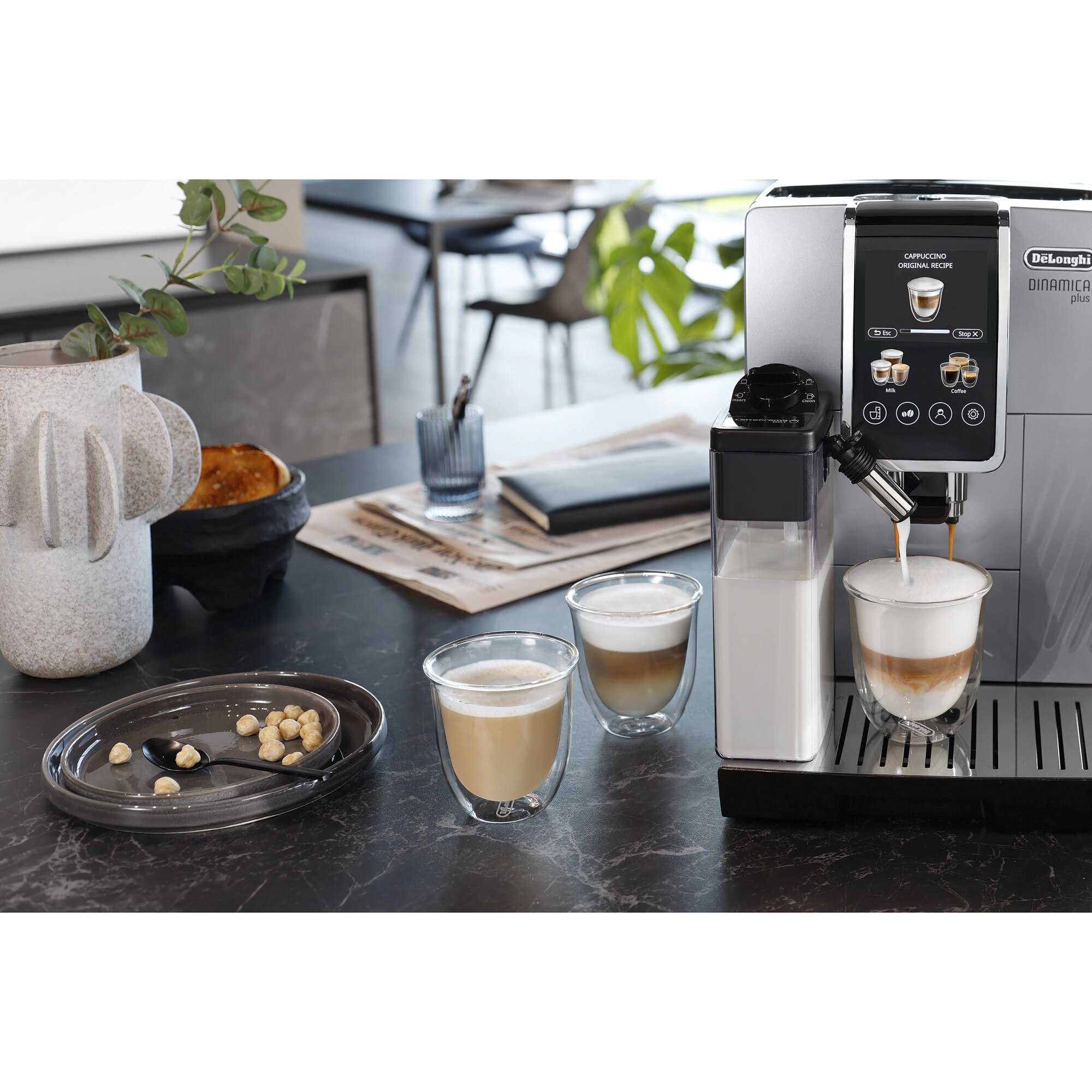 DeLonghi ECAM 380.85.SB Автоматична кафемашина, 1450W, 19 бара, 1.8 л ...