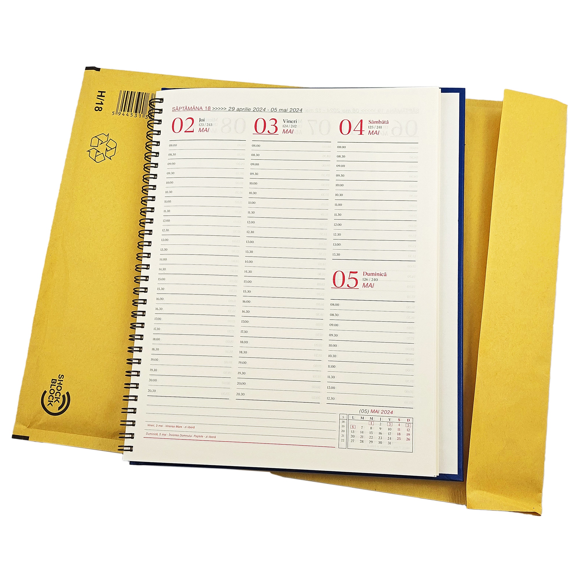 Agenda datata 2024, format A4, pentru programari, cu 152 pagini, cu ...