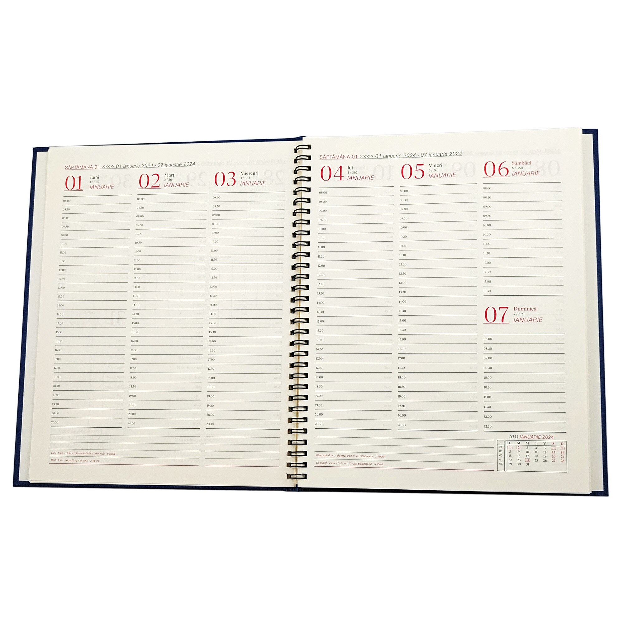 Agenda datata 2024, format A4, pentru programari, cu 152 pagini, cu ...