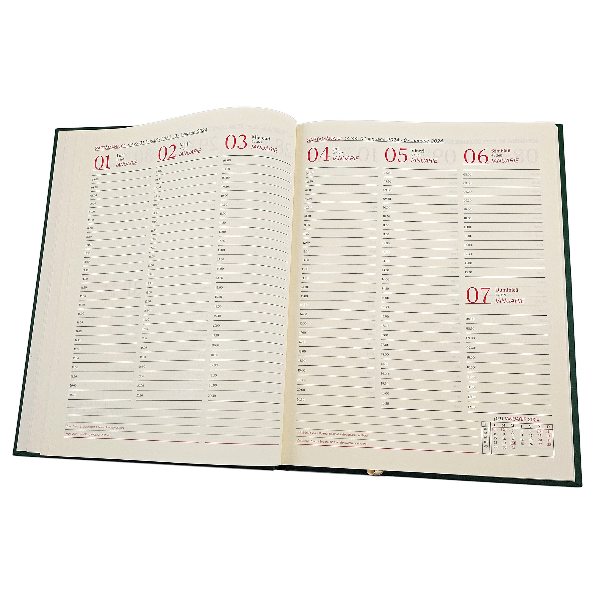 Agenda datata 2024, format A4, pentru programari, cu 152 pagini, cu ...