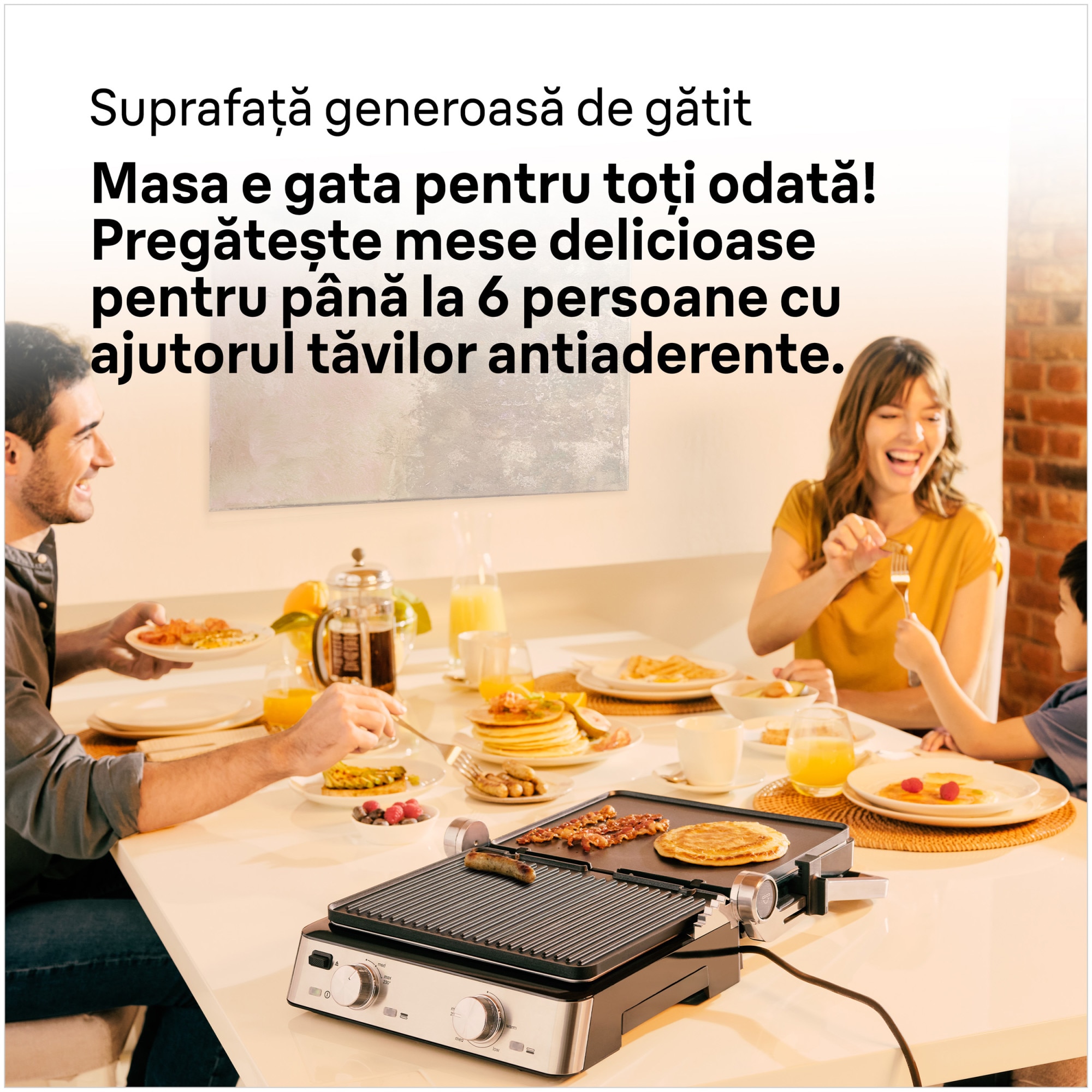Gratar electric multifunctional Braun MultiGrill CG 7020, 0X17900000, 2000 W, 3 moduri de gatire ...