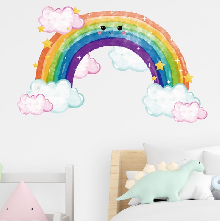 Sticker decorativ autocolant Pastel pentru camera copilului, Curcubeu ...