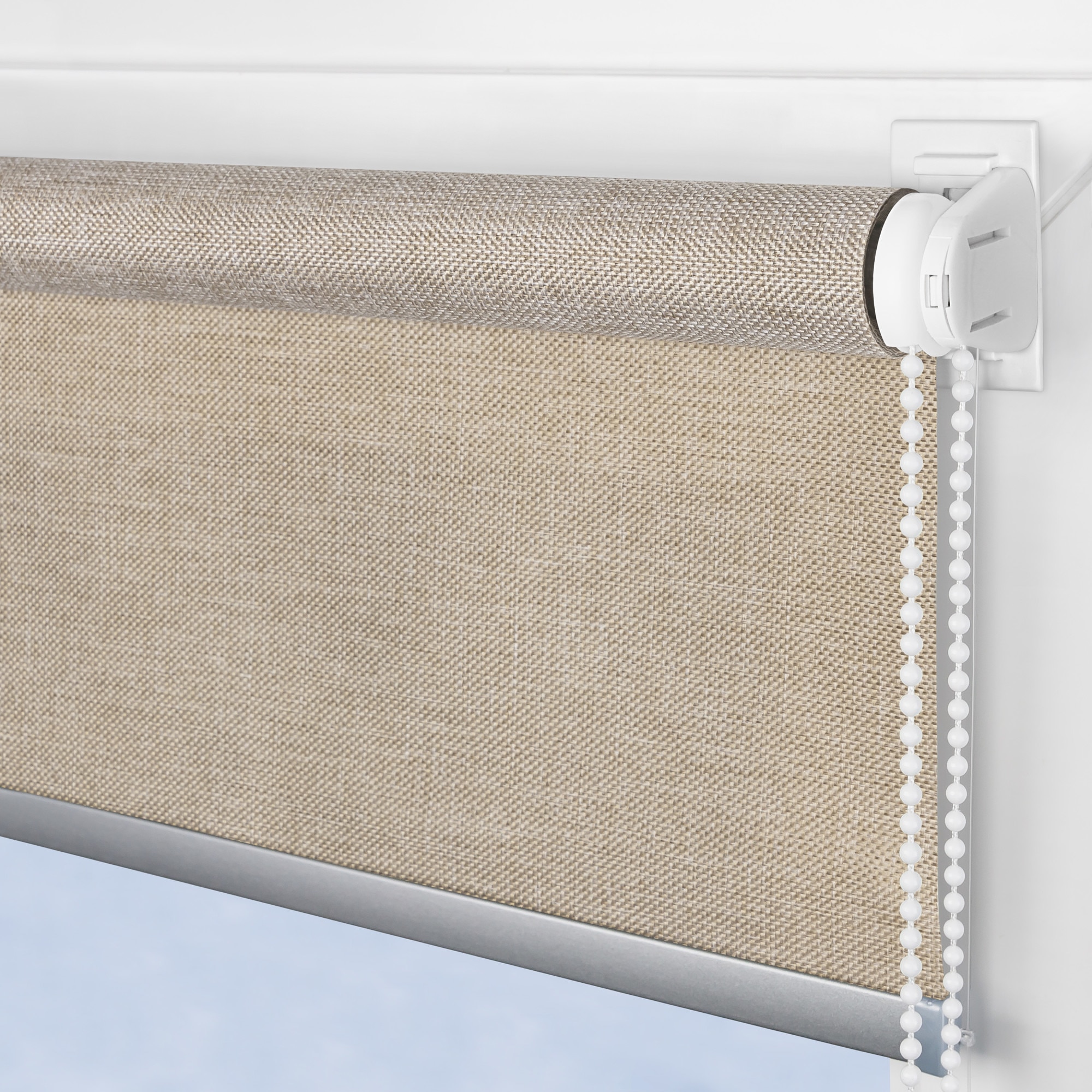 Roleta textila, melanj, semi-opaca, instalare non-invaziva, rulou midi ...