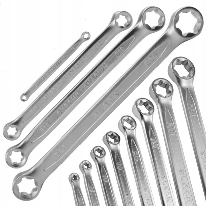 Set complet 47 chei combinate inelare torx tip C semideschise cotite 6 ...