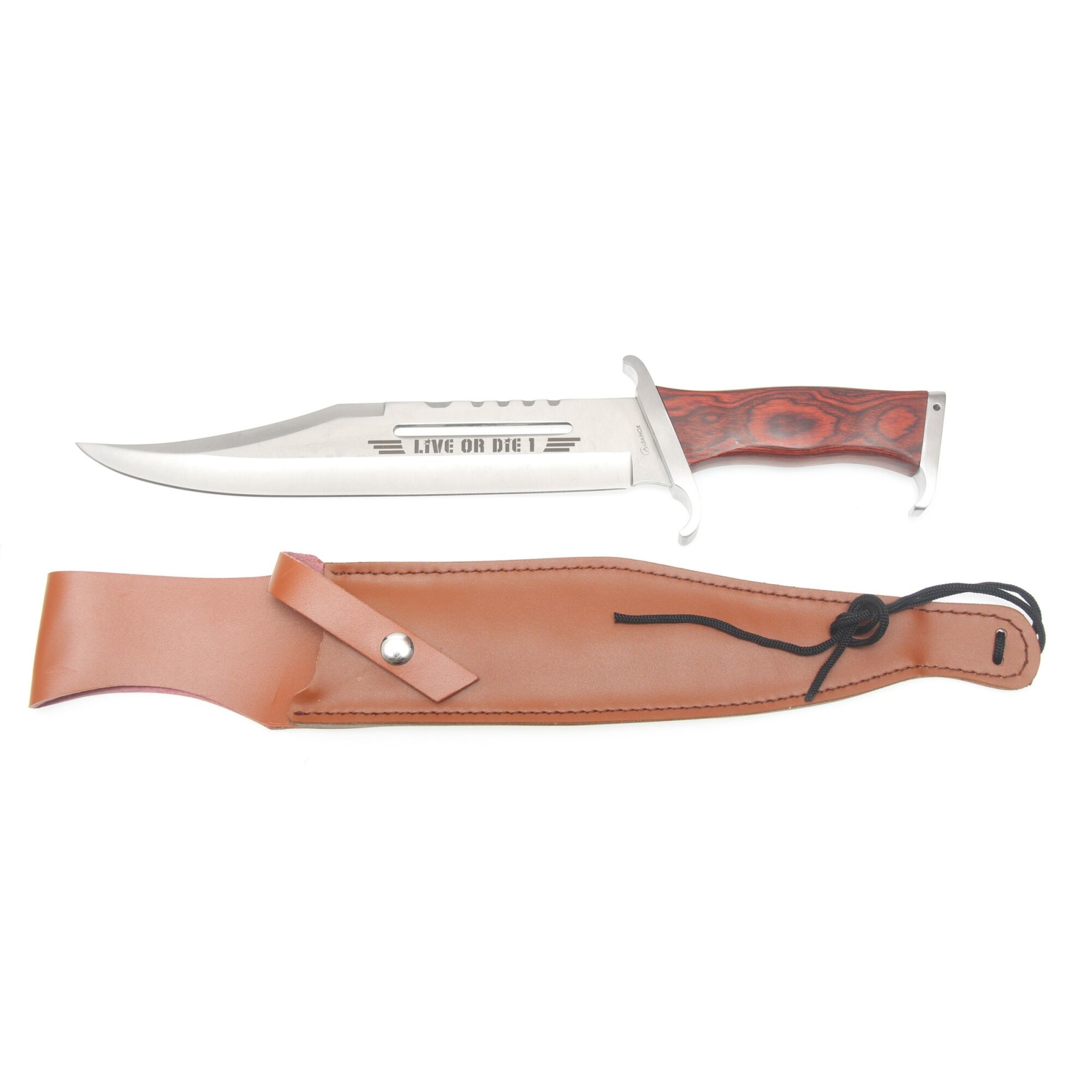Cutit Combat, LIVE OR DIE 1, Teaca, Lama inox 28.5cm, Albainox 32438 ...