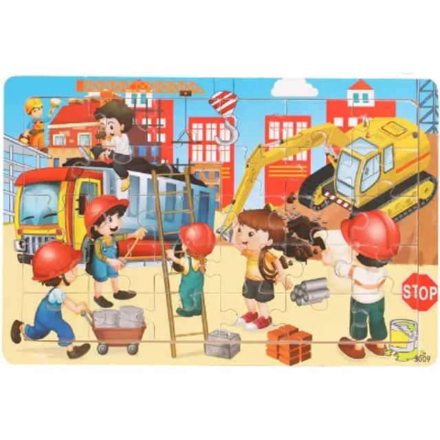 Puzzle din lemn pentru copii prescolari 30 piese, Montessori, Copii la ...