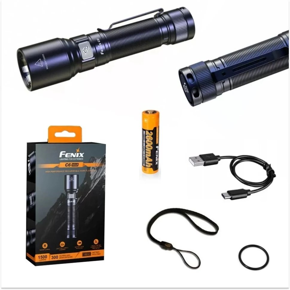 Lanterna LED, Fenix, Negru - eMAG.ro