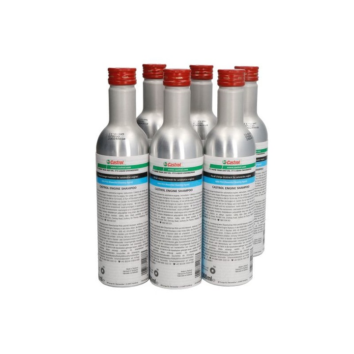 Комплект от 6 броя маслени добавки за почистване на двигател, 300 ml ...