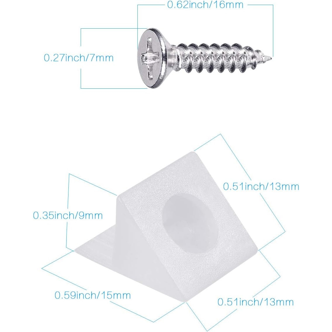 Set 100 Suruburi pentru mobila, Jormftte, Plastic, Alb - eMAG.ro