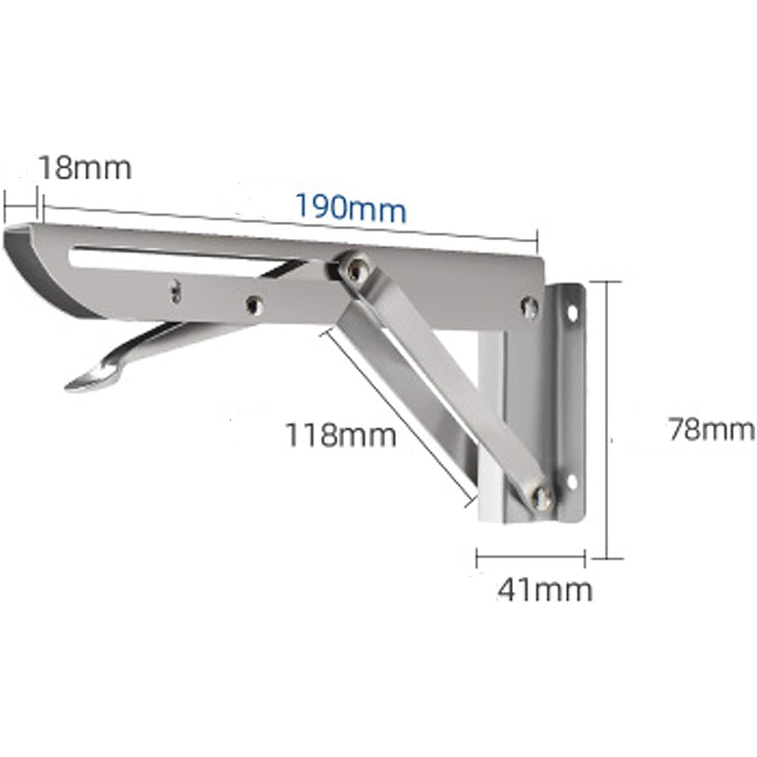 Suport raft pliabil, Jormftte, Inox, 250mm, Argintiu - eMAG.ro
