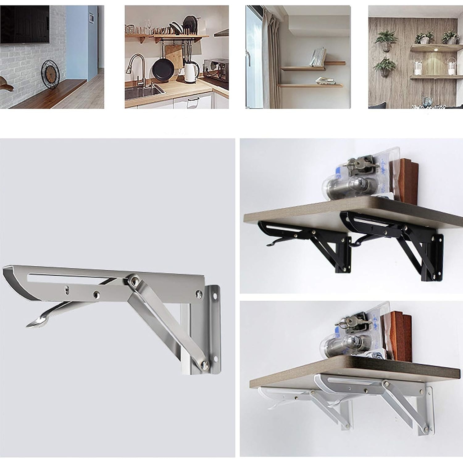 Suport raft pliabil, Jormftte, Inox, 250mm, Argintiu - eMAG.ro