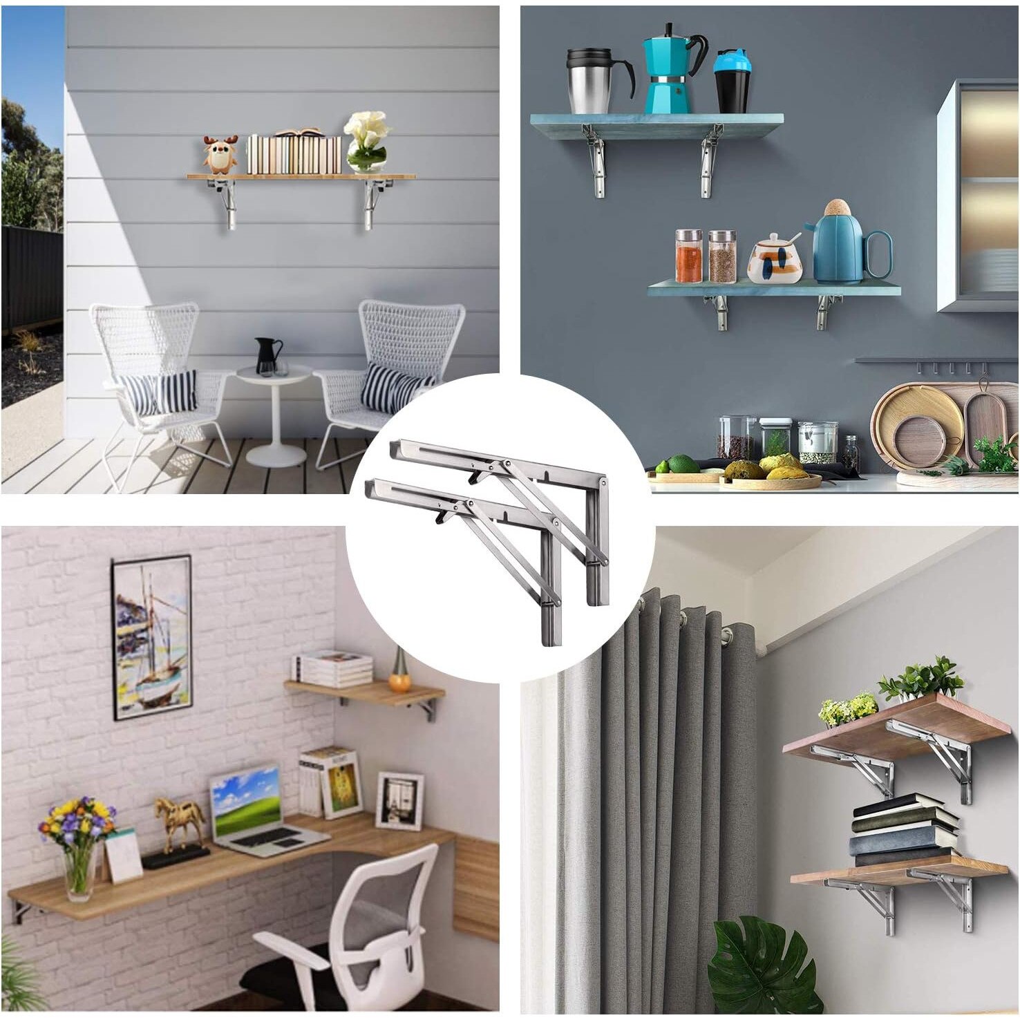 Suport raft pliabil, Jormftte, Inox, 400mm, Argintiu - eMAG.ro