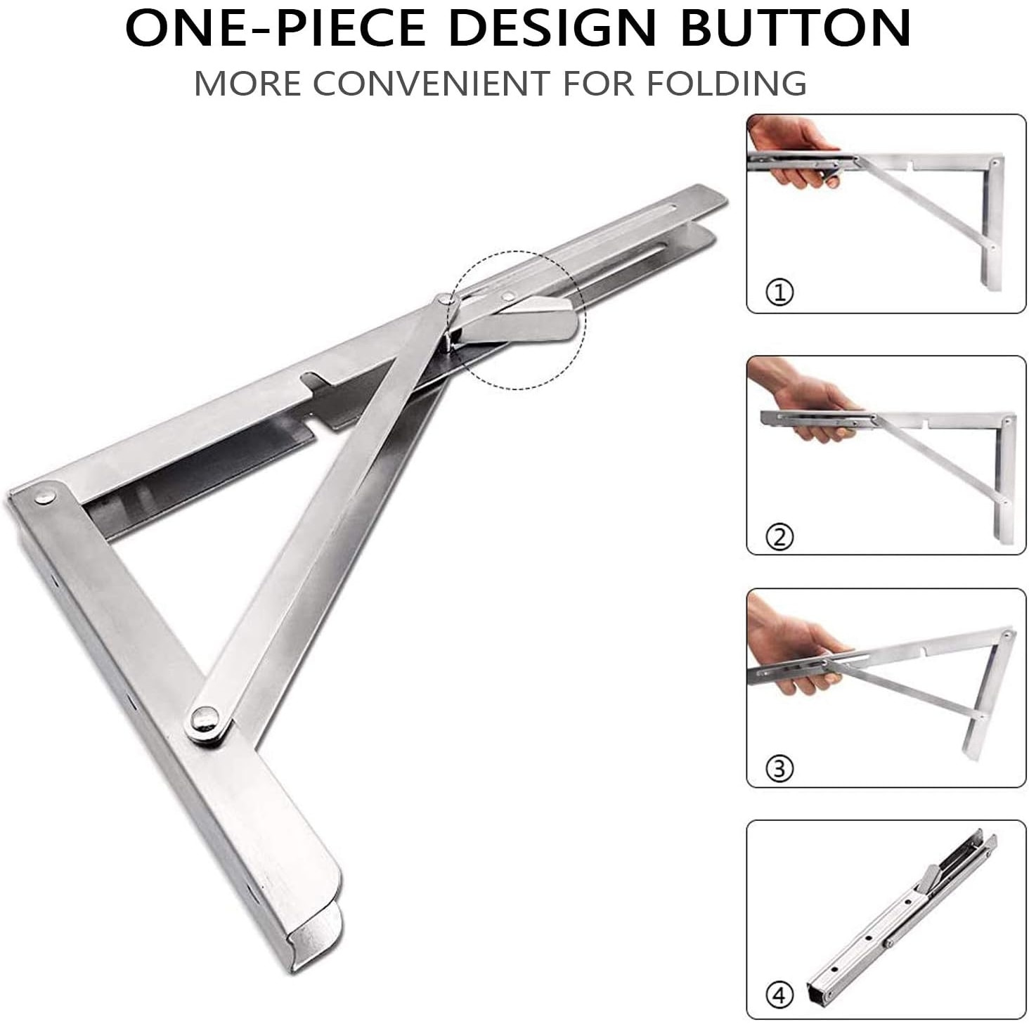 Suport raft pliabil, Jormftte, Inox, 400mm, Argintiu - eMAG.ro
